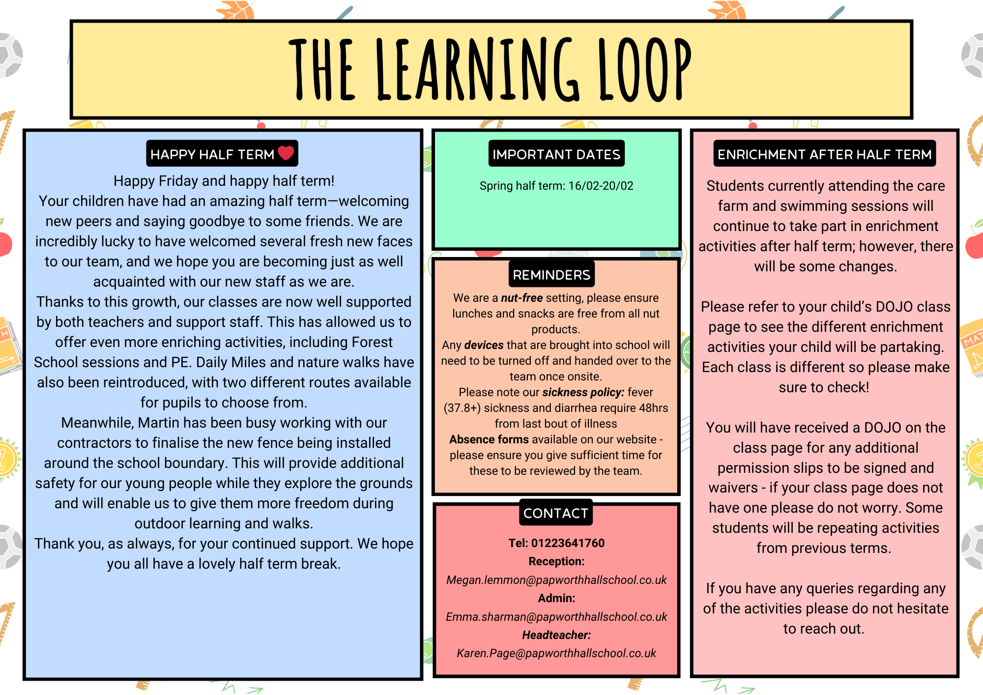 Learning Loop Newsletter 13.02.2026 - Papworth Hall School